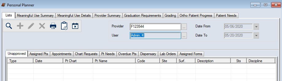 Personal Planner Overview